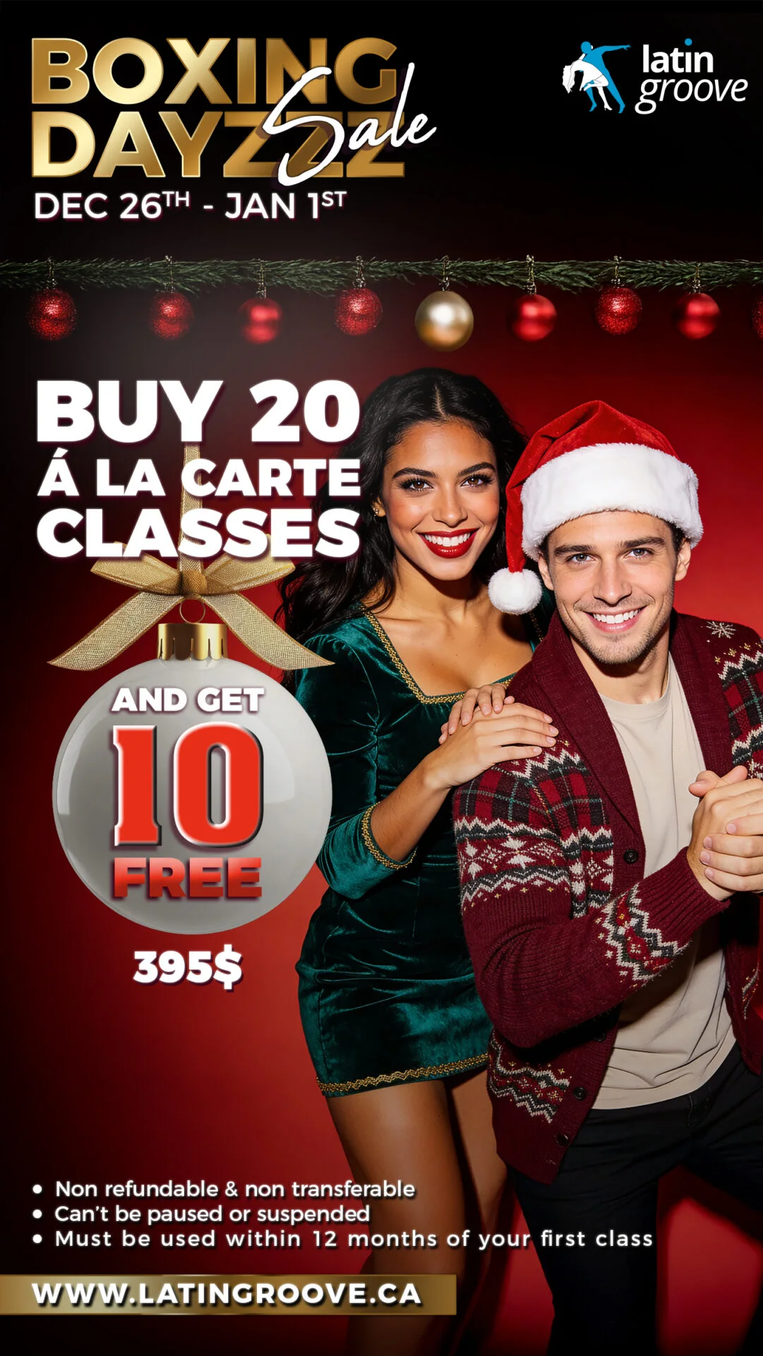 Buy 20 Dance Classes, Get 10 Free | Boxing Day Dance Sale Montreal ...
